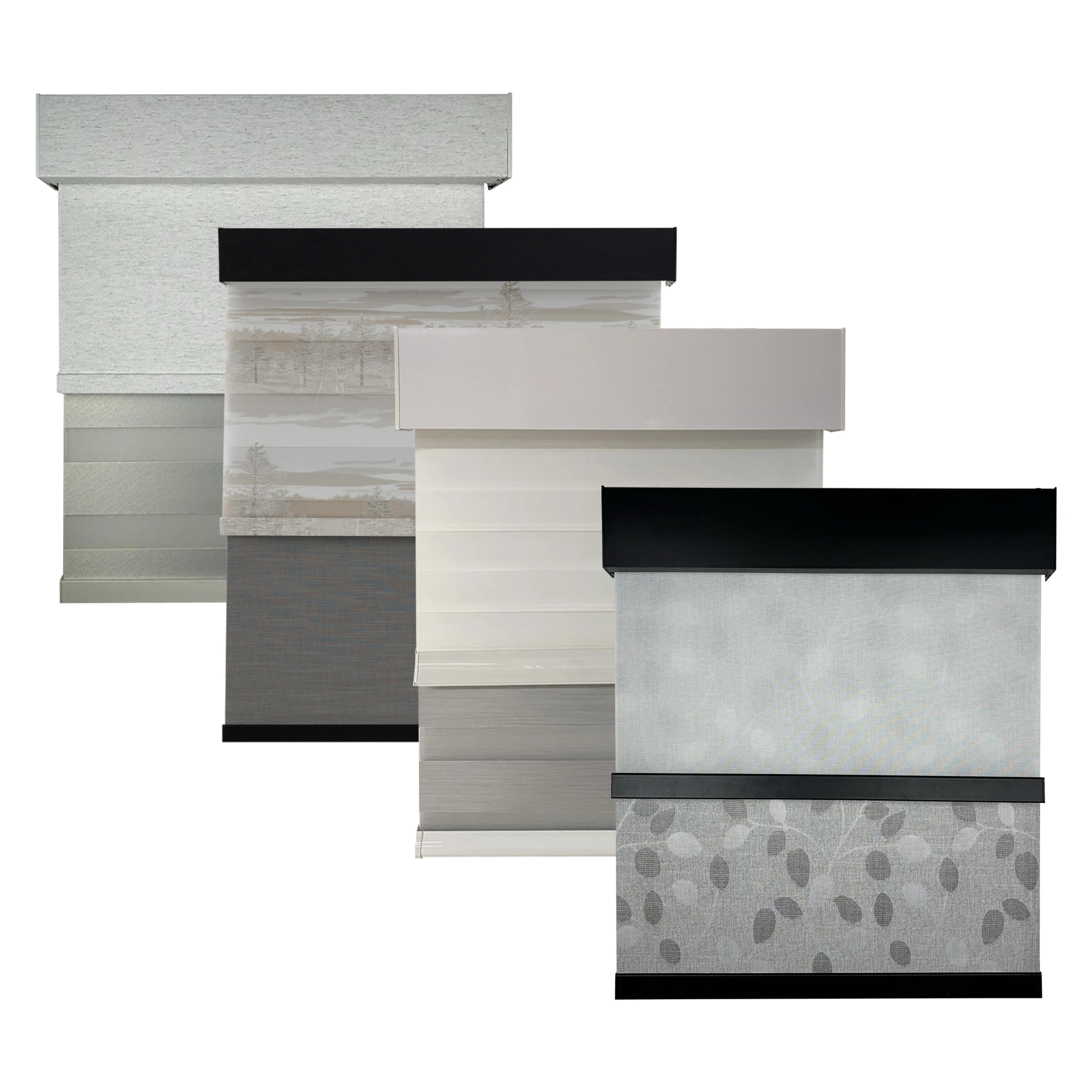 Day and Night Double Roller Blinds Two Layers Roller Shades Window ...