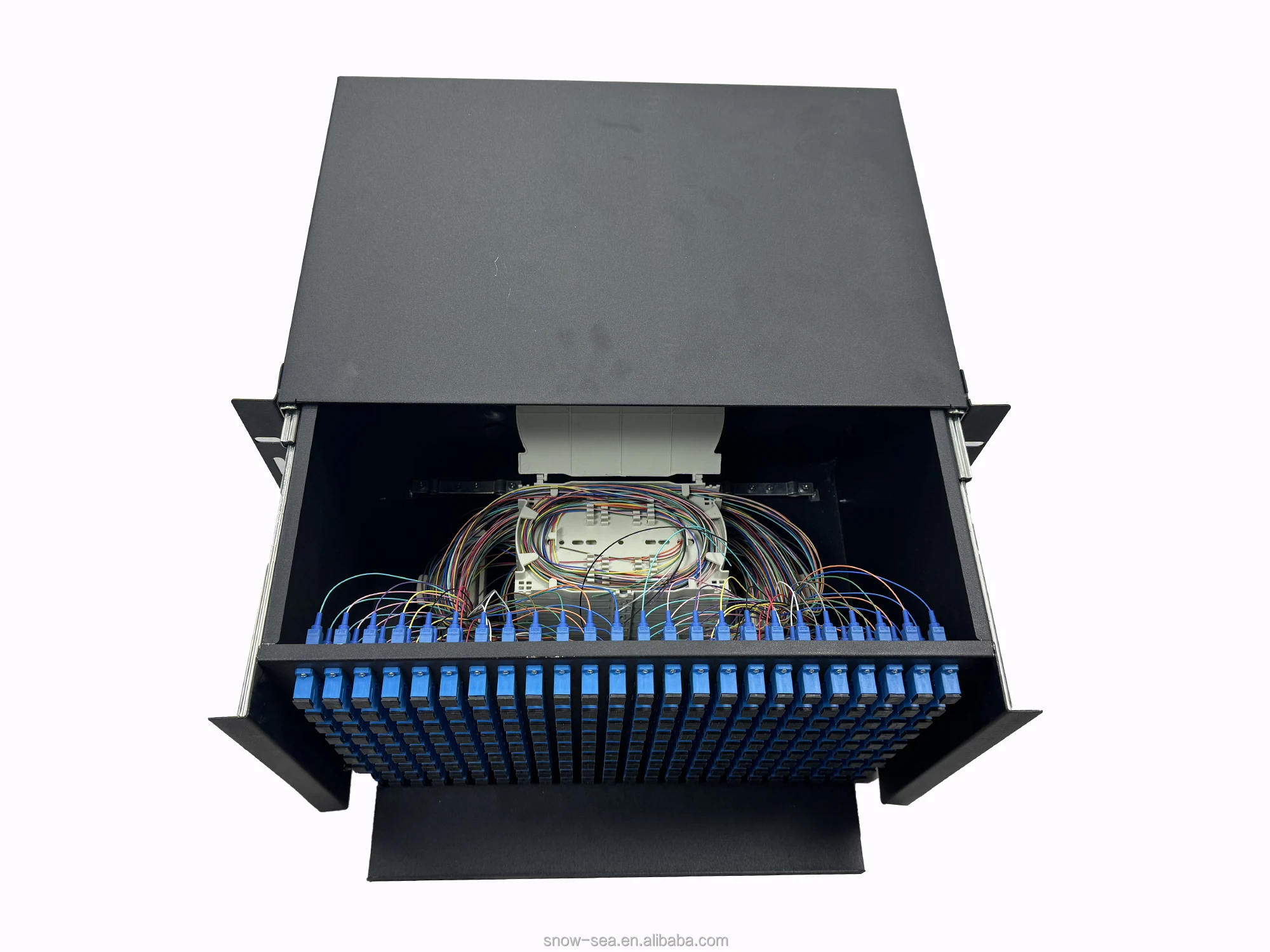19" 6U Drawer Type Rack Mounted Fiber Optic Patch Panel ODF with 216 SC ...
