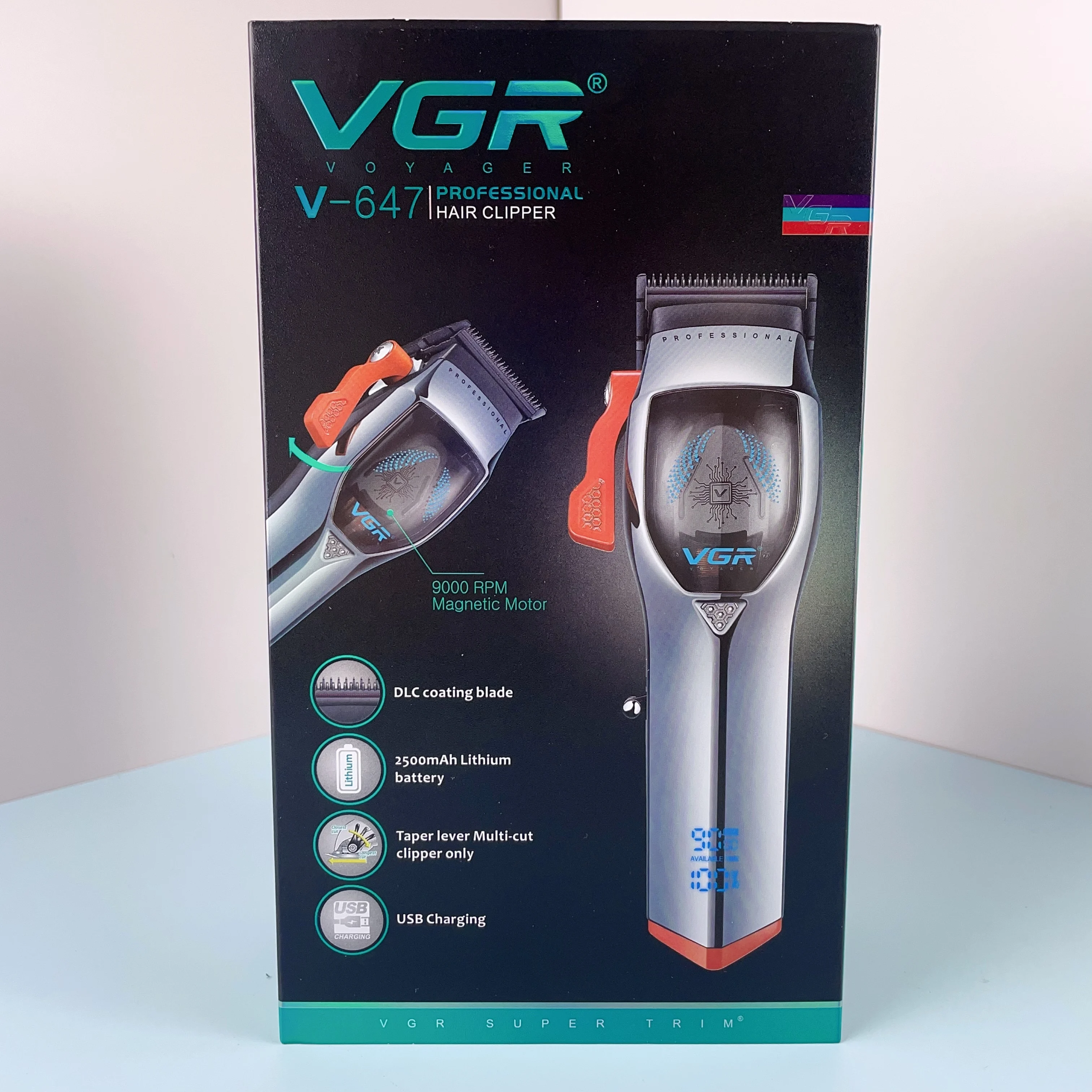 Vgr V-647 Professional Cordless Hair Clipper for Men, Rechargeable and ...