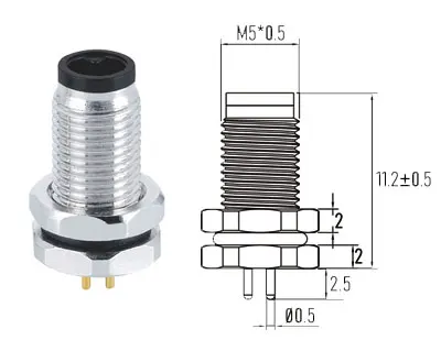 Ip67 Waterproof Aviation Automation Sensor Connector M5 M8 M16 M23 7/8 ...
