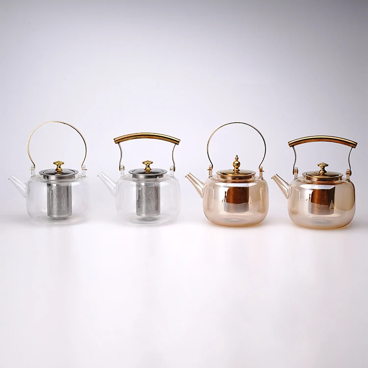 Factory Direct Sale 1200 Ml Clear/gold High Borosilicate Heat Resistant ...