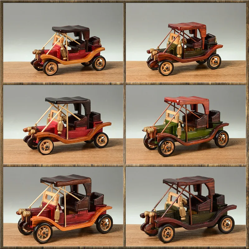 Vintage Wooden Classic Car Model Decoration & Car Crafts - Customizable ODM