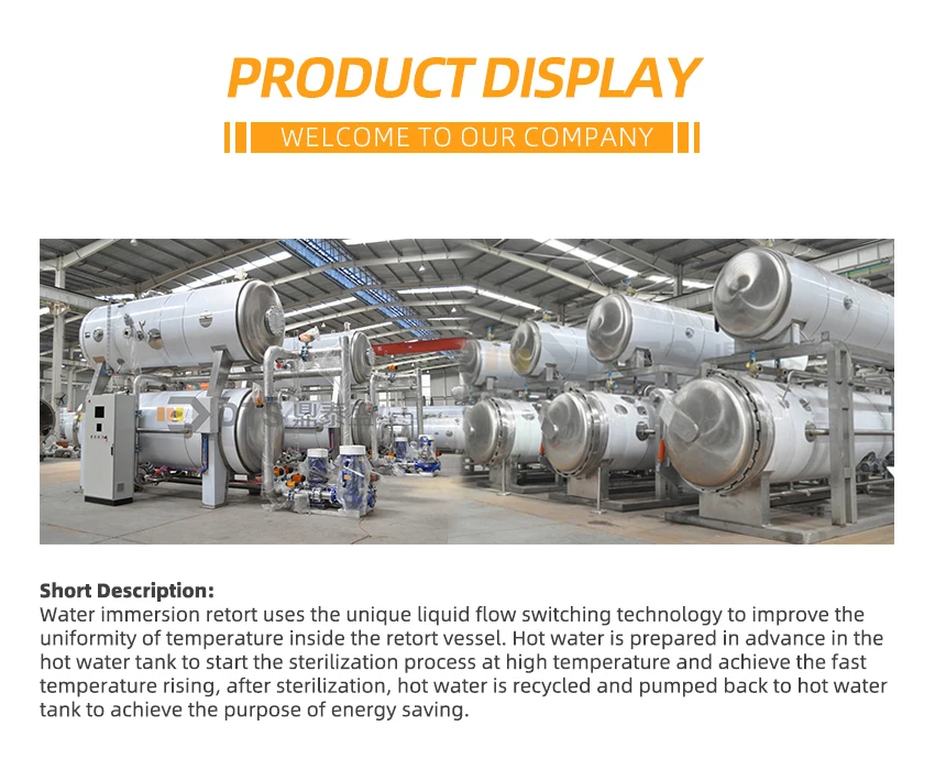Autoclave Water Immersion Retort High Temperature Canned Meat Food ...