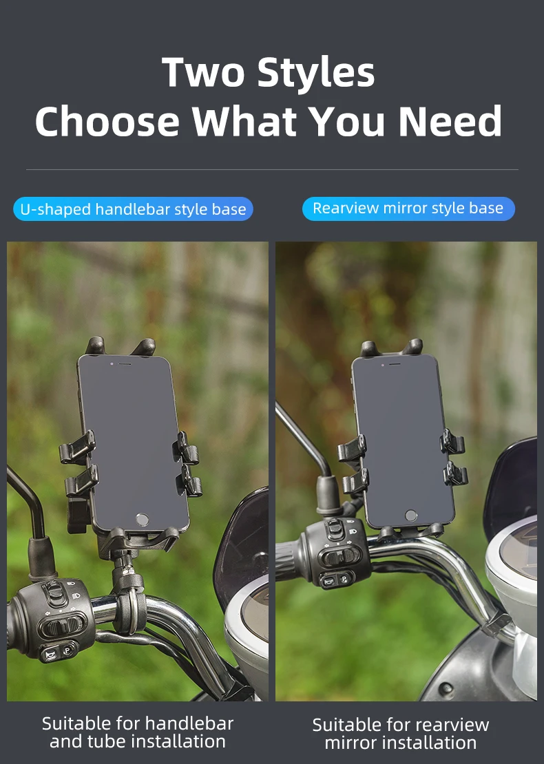 Rockbros Adjustable 360 Degree Rotation Bicycle Mobile Phone Holder Elastic Silicone Bicycle ...