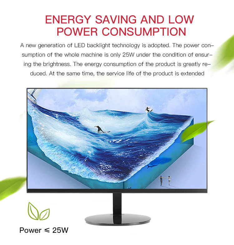 Frameless Computer Lcd Led Monitor 21.5 24 27 Inch Ips Desktop Led Pc ...