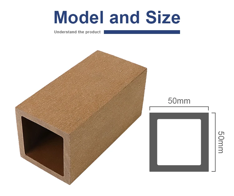 Wpc Wood Composite Outdoor Square Tube Pvc Ceiling Easy Install ...