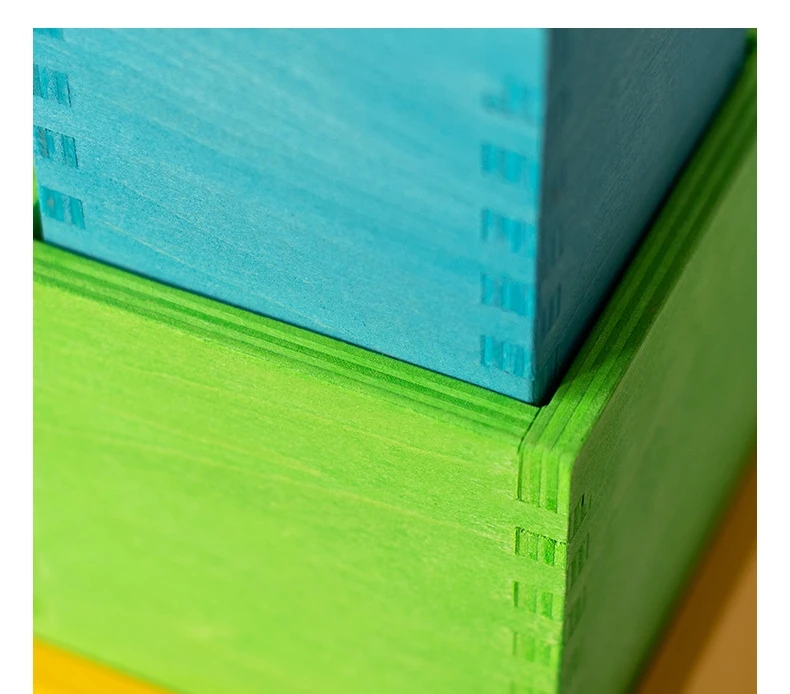 Wholesale Customized Wooden Rainbow Nesting Cubes Storage Stacking ...