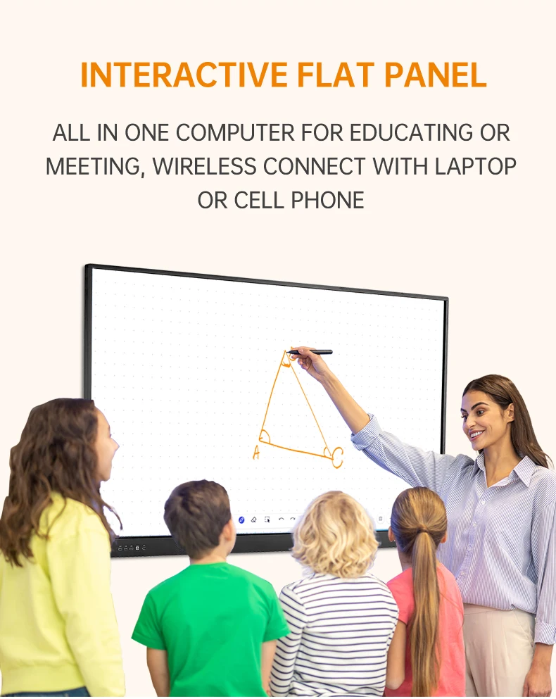 Business Smart Class Interactive Whiteboard Led Monitor For Interactive ...