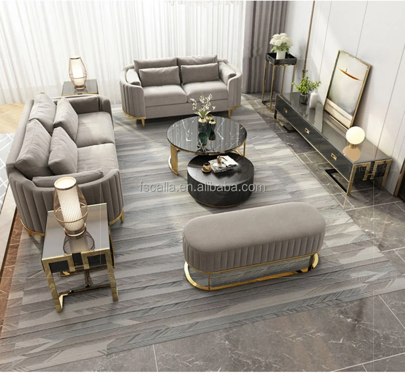 Luxury Velvet Sofa Set - Modern Living Room Essentials