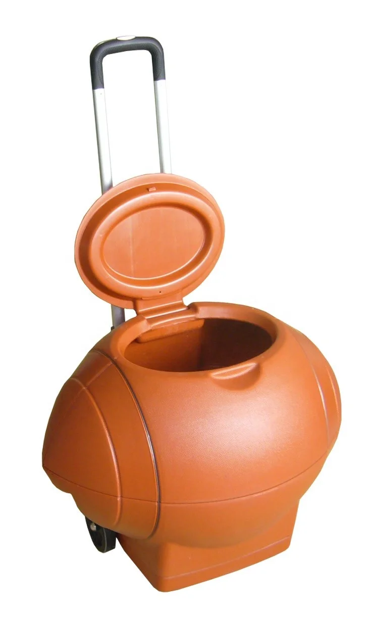 Ice Cooler 50L Large Football Shaped Trolley Cooler Box Ice Chest with ...