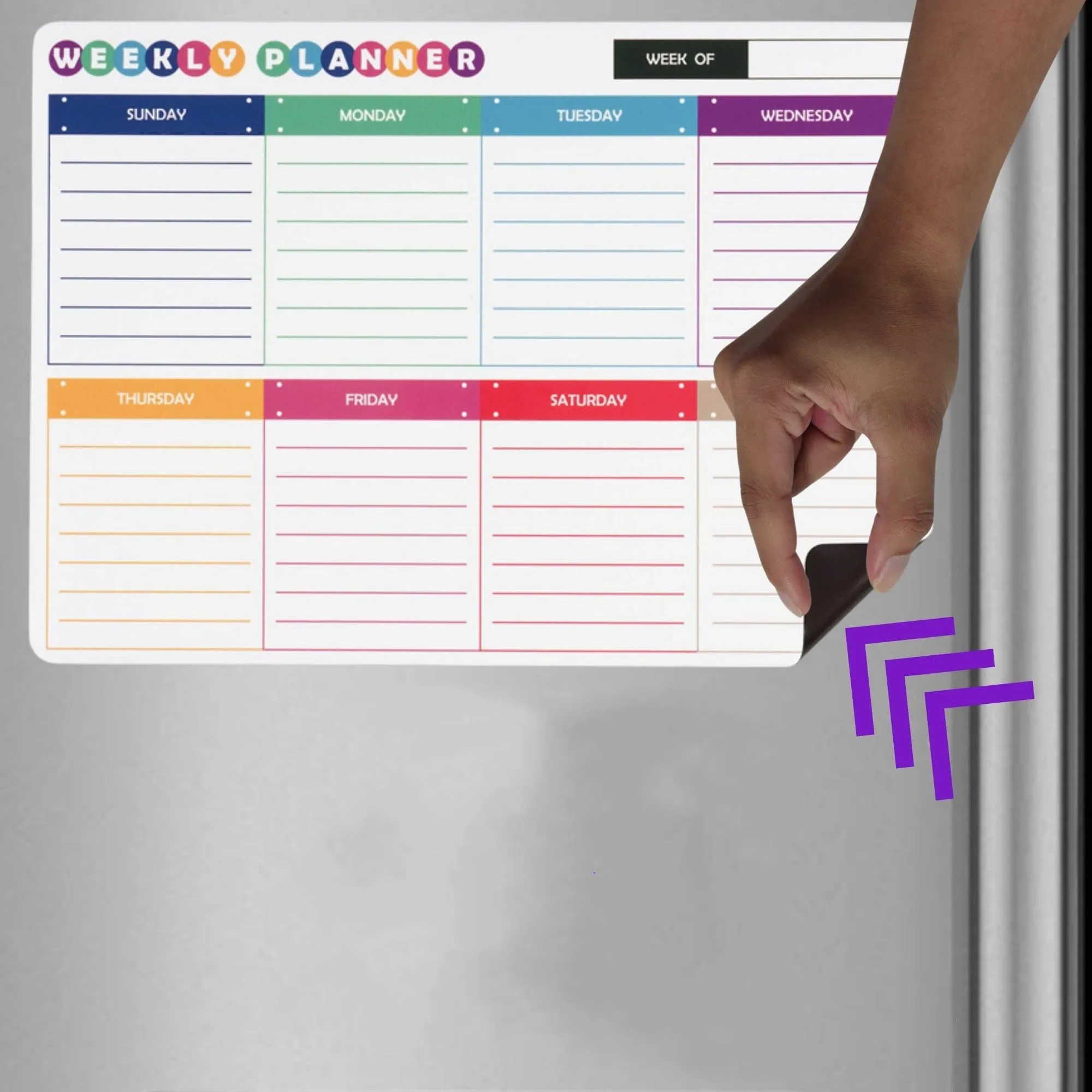 Custom Printed Fridge Magnet Planner Magnetic Weekly Planner Magnetic ...