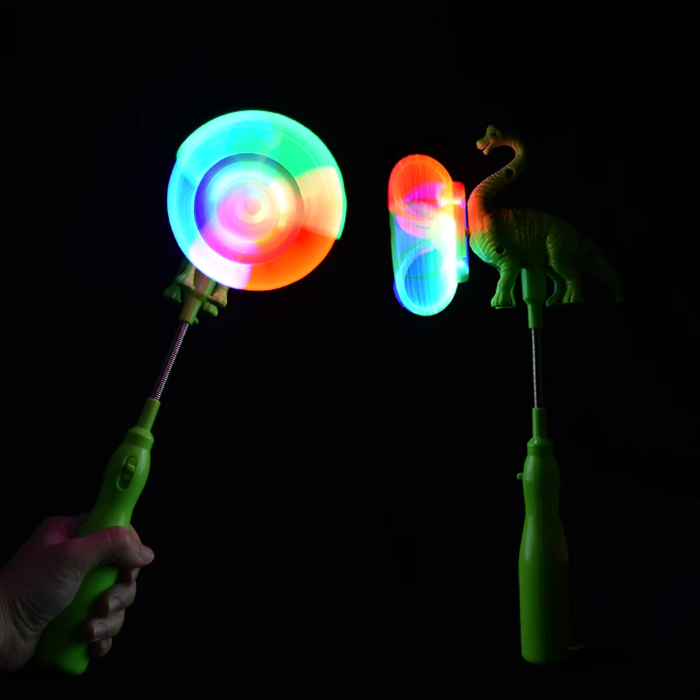 Colorful Glowing Dinosaur Windmill Light Up Kids Toys Led Windmill ...