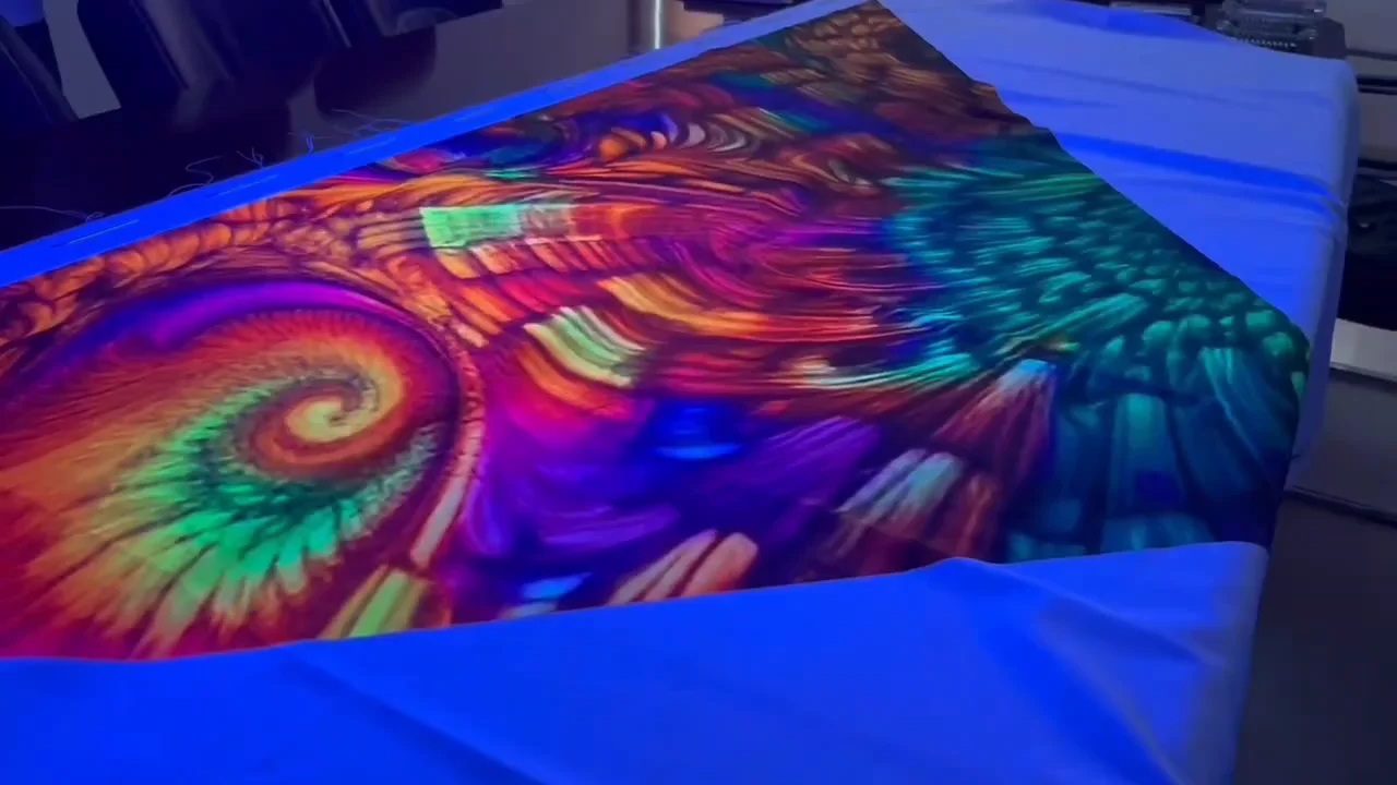 Uv Reactive Ink To Fabric Fluorescent Banner - Buy Uv Reactive Ink ...