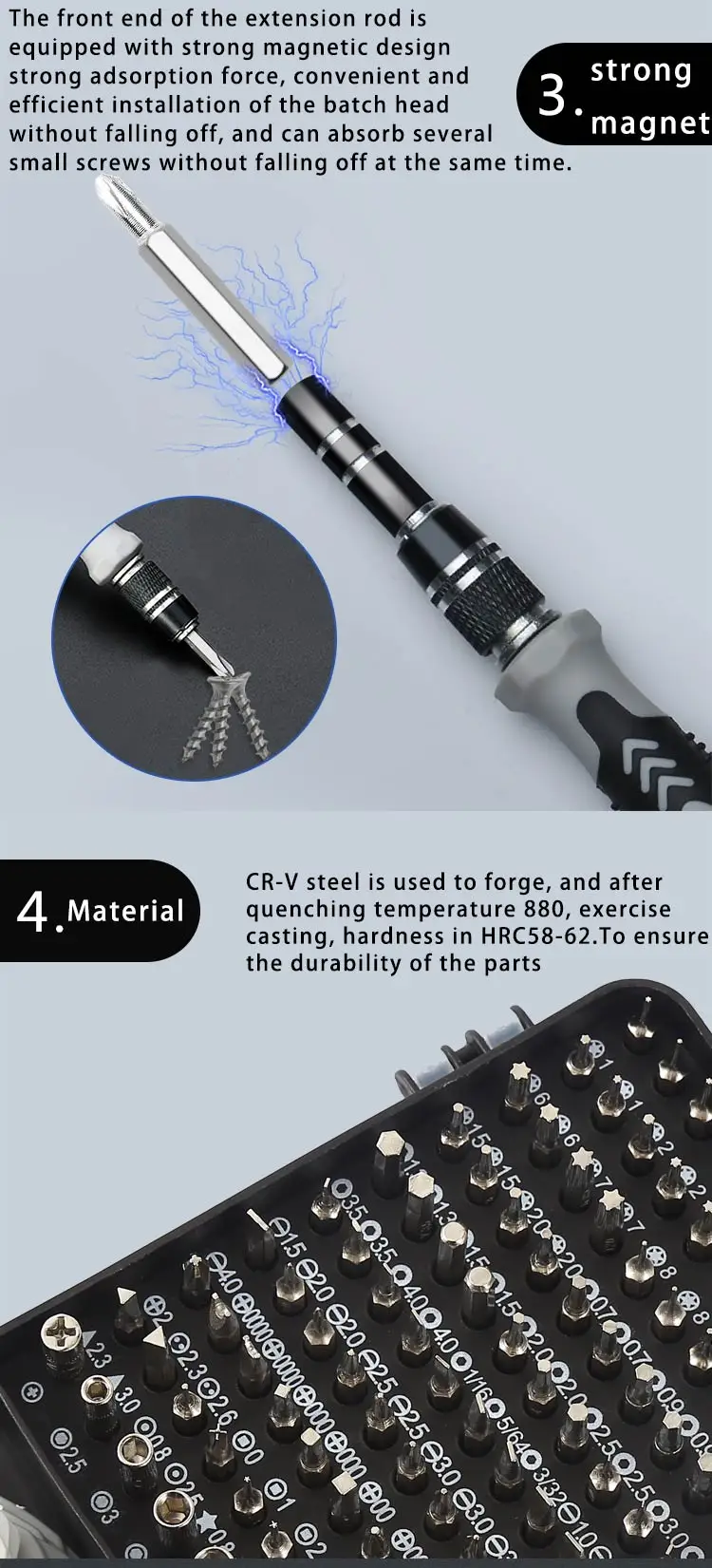 115 in 1 Precision Screwdriver Set - Professional Tool Kit