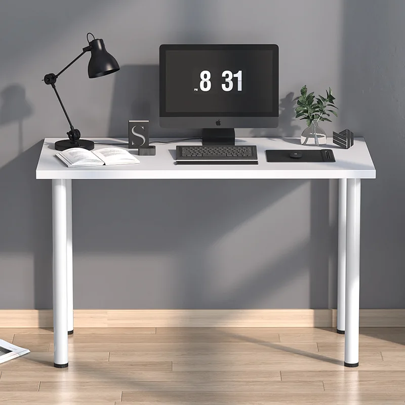 Modern White Color Home Work Study Computer Desk Long Table Bedroom ...