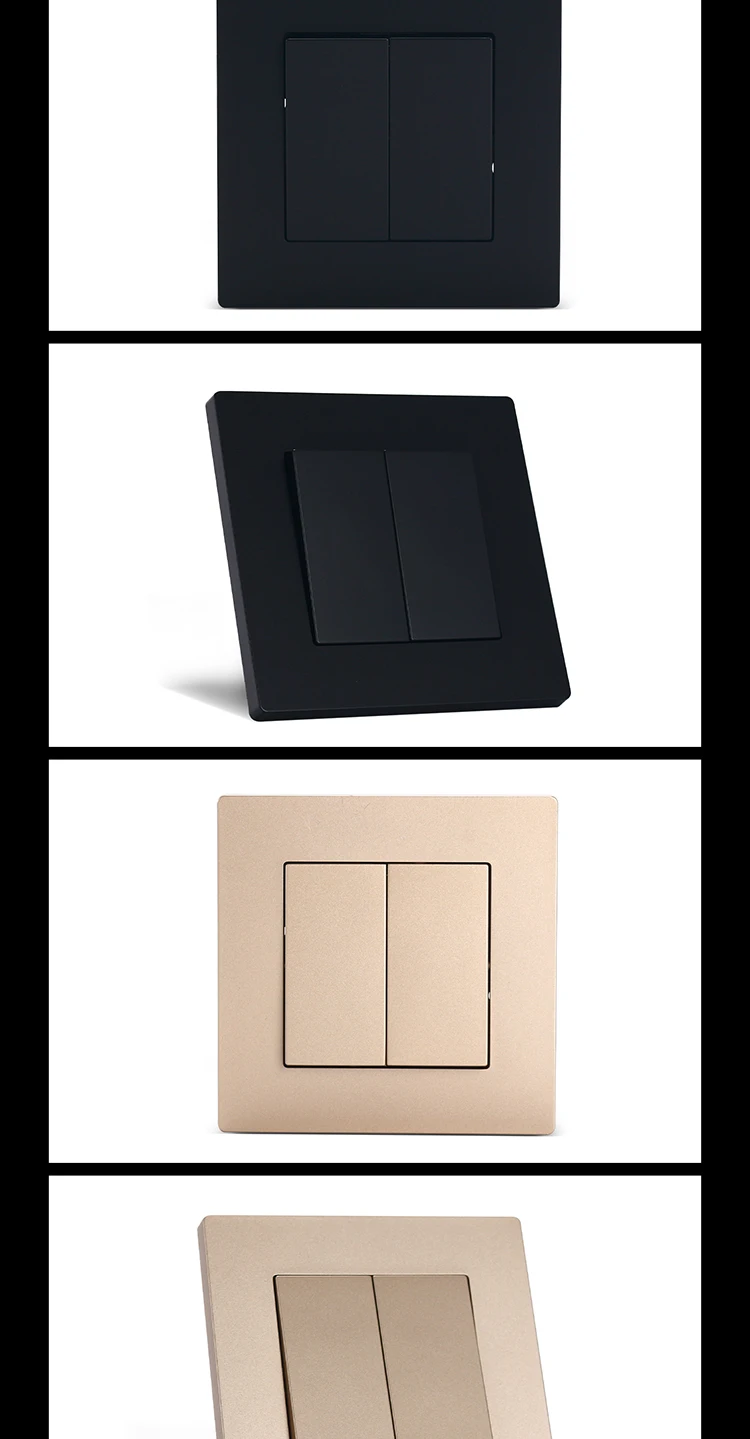 European Standard Light Switch Wall Plate 2 Gang 1 Way 2 Way Electric ...