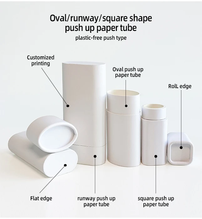 Custom Empty Oval Deodorant Stick Container - Refillable