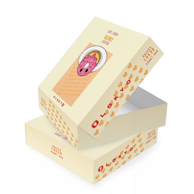Lokyo Food Grade Cardboard Wholesale Custom Printed Design Mochi Donut