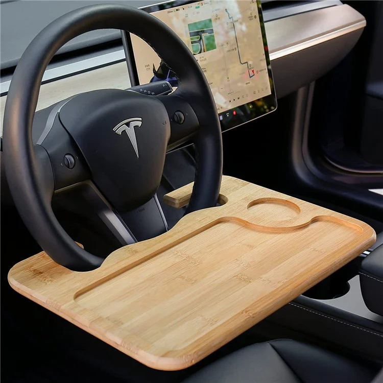 Wholesale Bamboo wooden laptop table car steering wheel tray car food ...