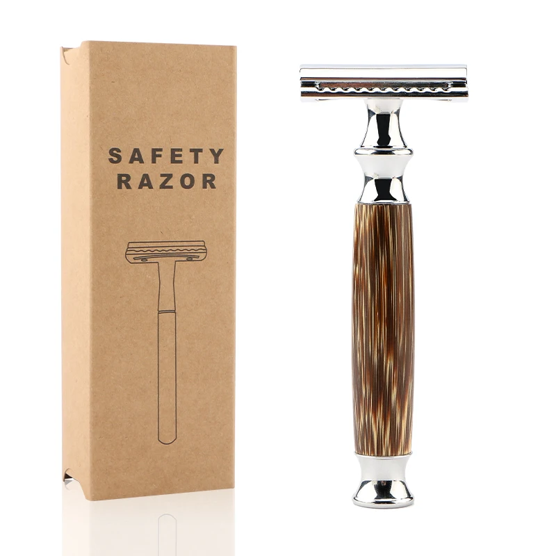 Custom Packing Bamboo Handle Eco Green Reusable Zero Waste Safety Razor ...