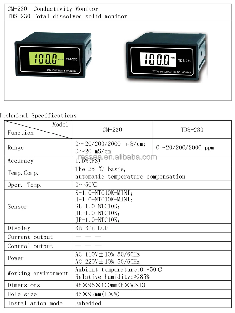 Thermal RO System Electro Conductivity Meter CCT-3300 for Water Testing ...