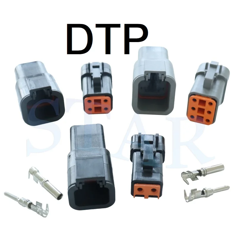6 Pin Black DEUTSCH DT13 Series Right Angle DT PCB Header DT Connector ...