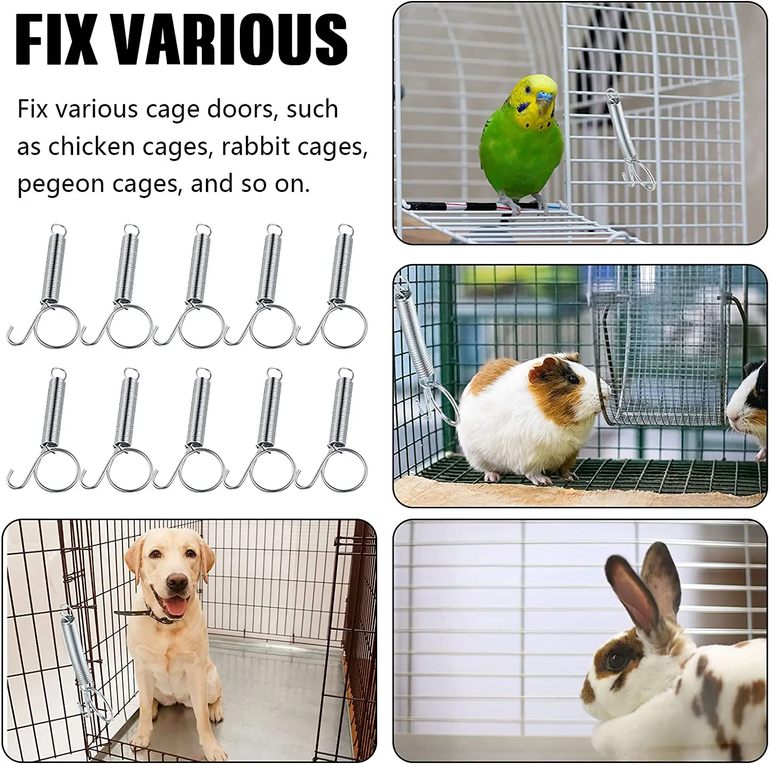 Alibaba.com: Rabbit Animal Cage Door Lock with Spring Latch Extension ...