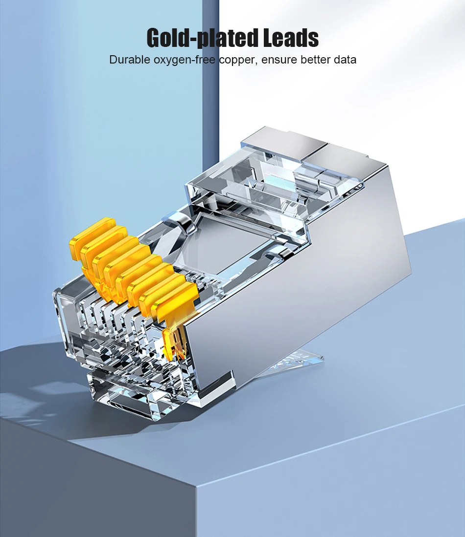 Samzhe Cat6 Rj45 Connector 8p8c Modular Lan Cable Head Plug Cat 6 Crimp ...