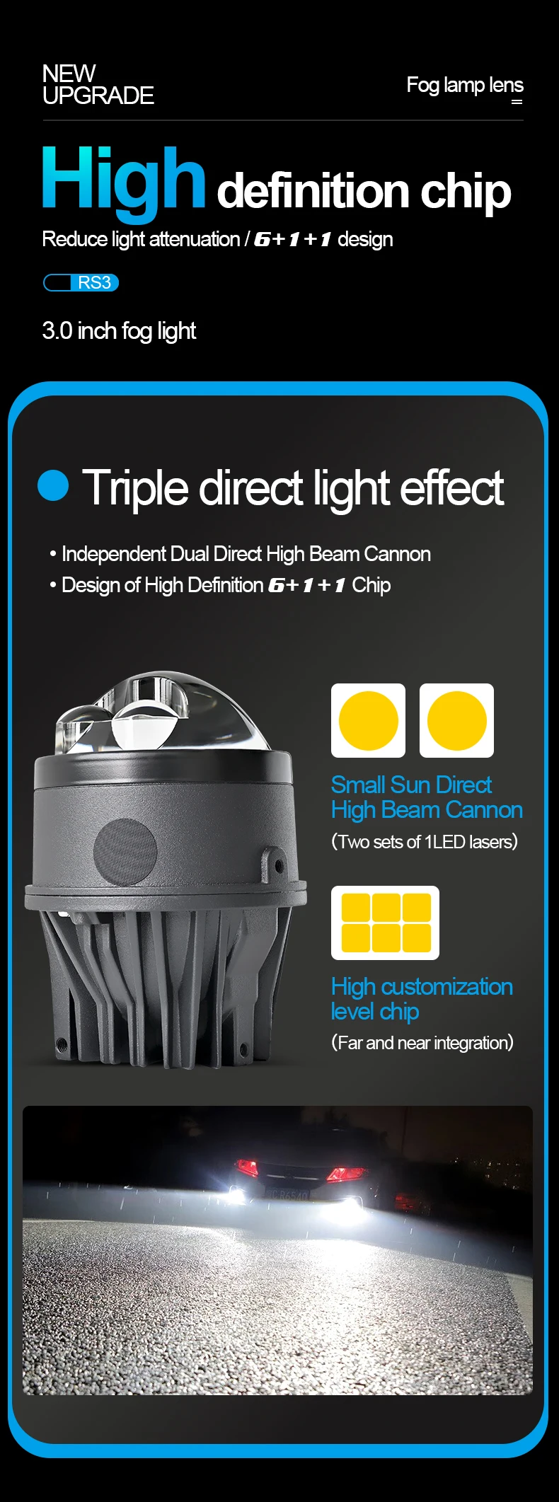 Factory Bi Led Car Led Fog Lamp Laser Lens Led Headlight 85w 23000lm Waterproof 12v Suitable For ...