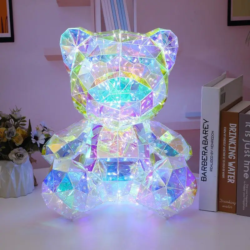 Factory Commercial Birthday Led Bear 3d Hologram Night Light Led Bear ...