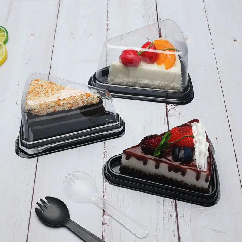 Cake Slice Containers Clear Plastic Cheesecake Containers Individual ...