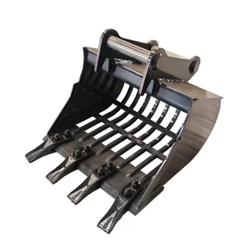 1.5 Ton Excavator Skeleton Sieve Bucket Excavator Sorting Bucket Wide ...
