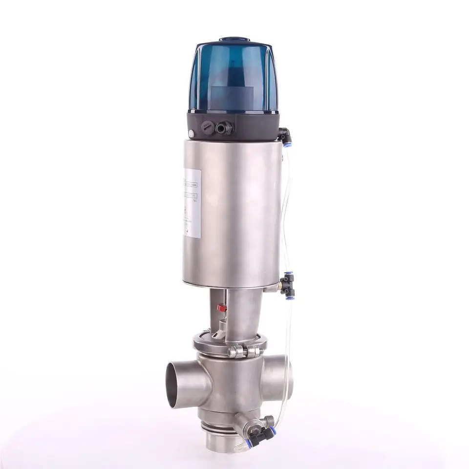 Food Grade Diverter Control Valve Sanitary Stainless Steel 316L Mix ...