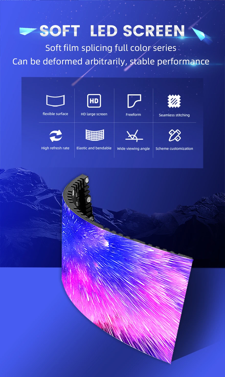 Outdoor P4 Flexible Led Display Module 320*160mm Outdoor Advertising Led Display Video Wall ...