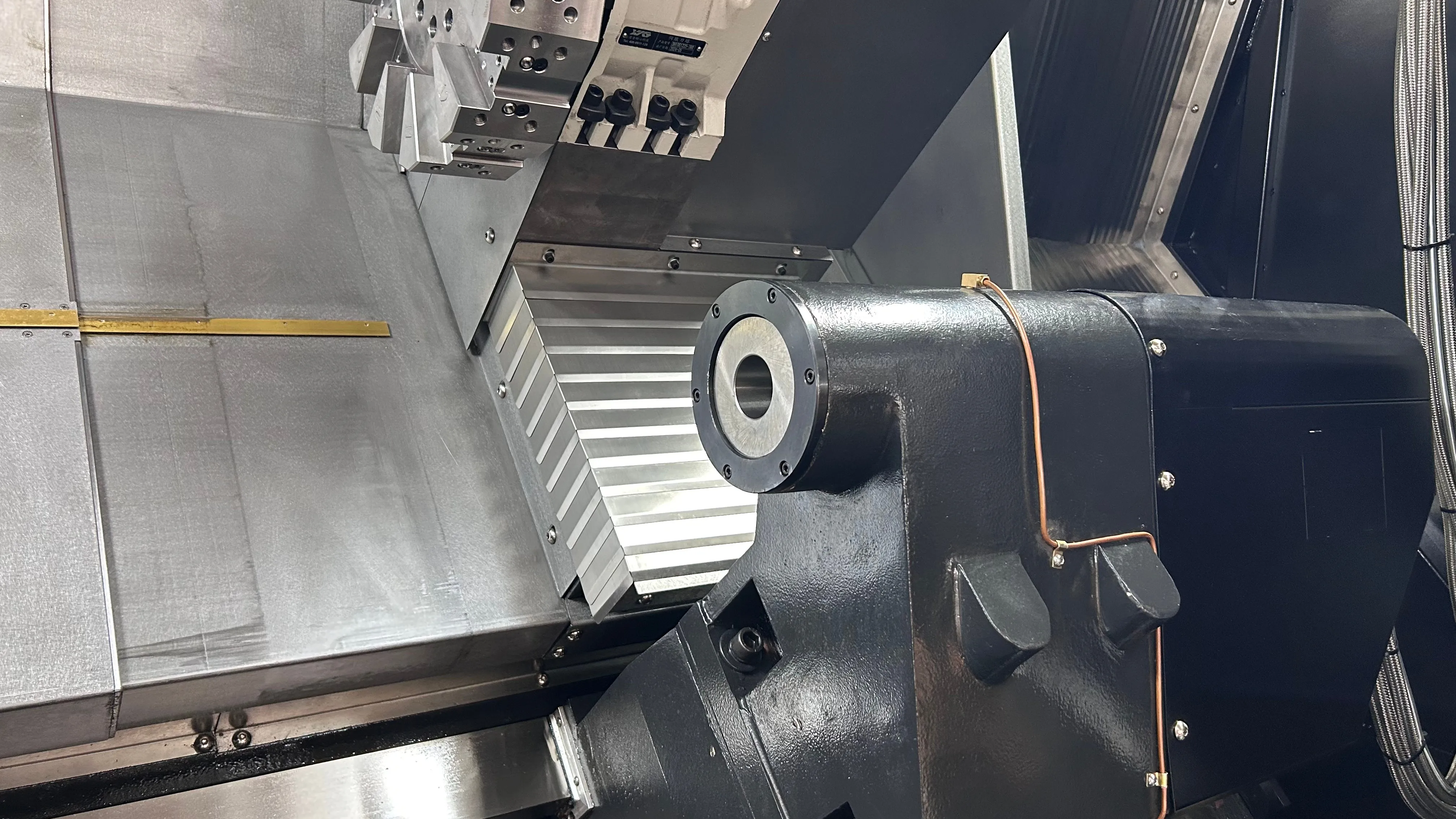 Heavy Duty 12 Station Power Turret Slant Bed 3 Axis CNC Lathe Milling ...