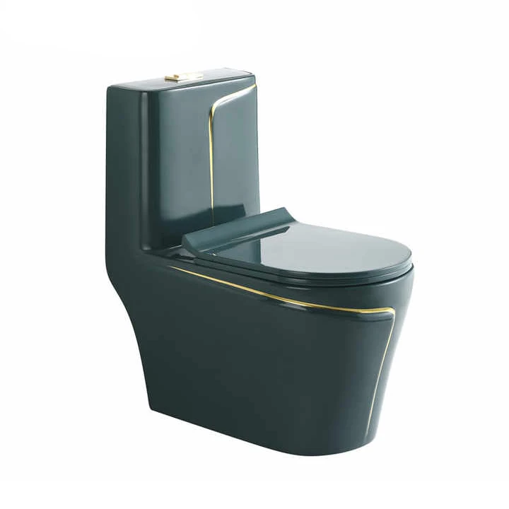 Modern Asian Washroom Shower House One Piece WC Elongated S Trap Water ...