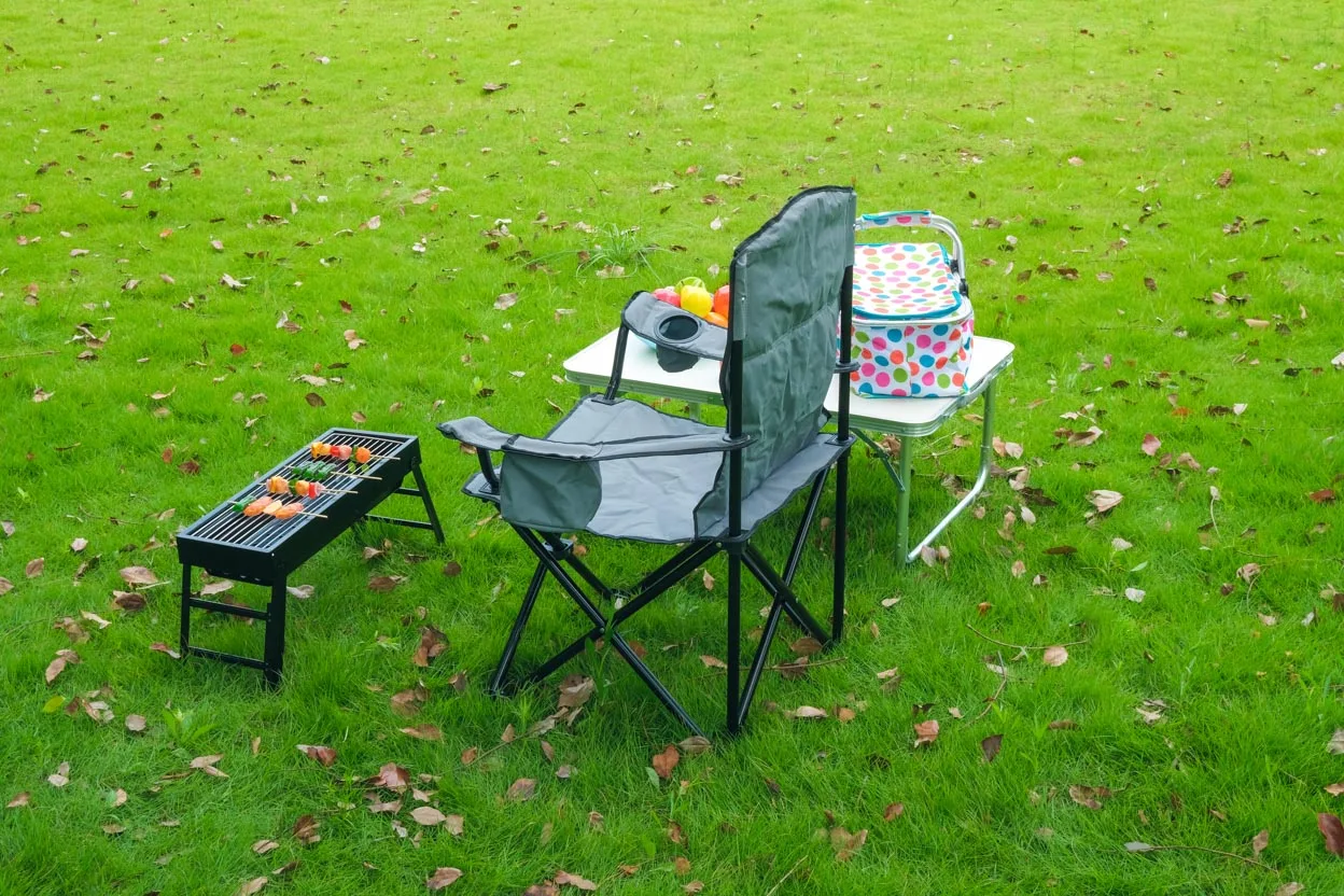 Hitree Picnic Beach Chair Fishing Folding Camping Chair with Armrest ...