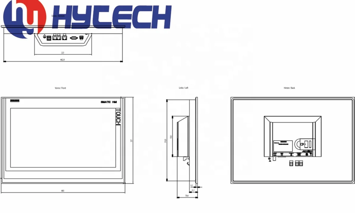 SIEMENS SIMATIC HMI TP1900 Comfort Panels - 19" Widescreen Touch Screen ...