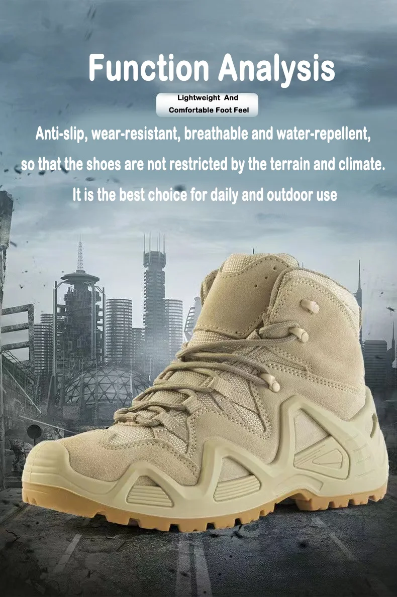 Lova Men's Combat Tactical Boots Waterproof Trekking Outdoor Leather ...