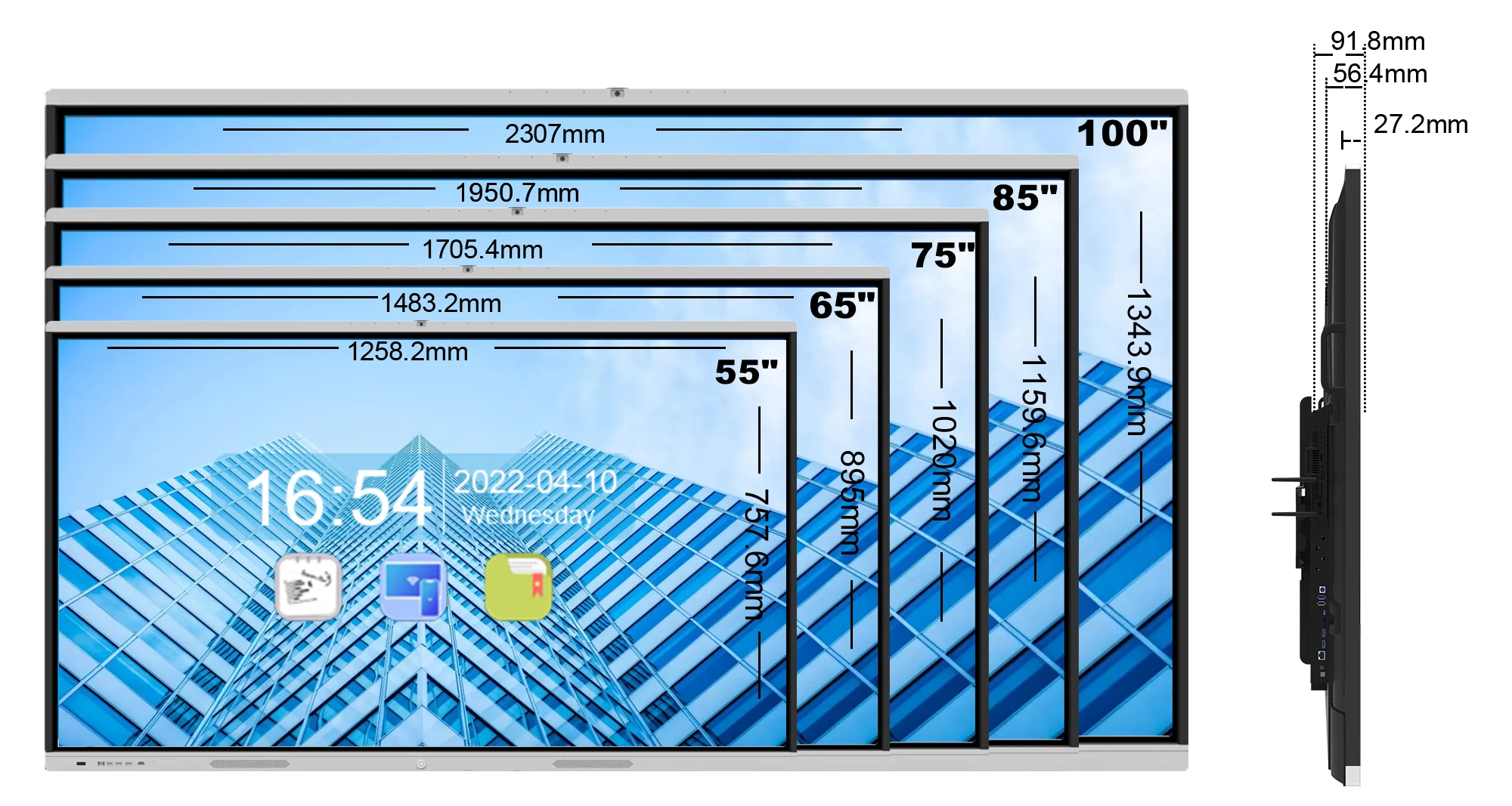 OEM Finger Multi Touch Screen Smart Lcd Display Classroom Maxhub ...
