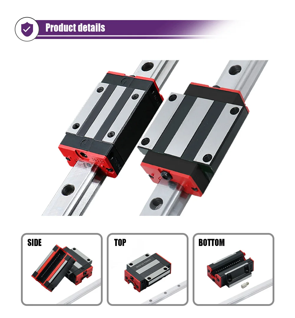 HLTNC HGR Linear Motion Guide Rail Bearing HGW30CC HGH30CA 100-6000mm Length linear guideway for ...