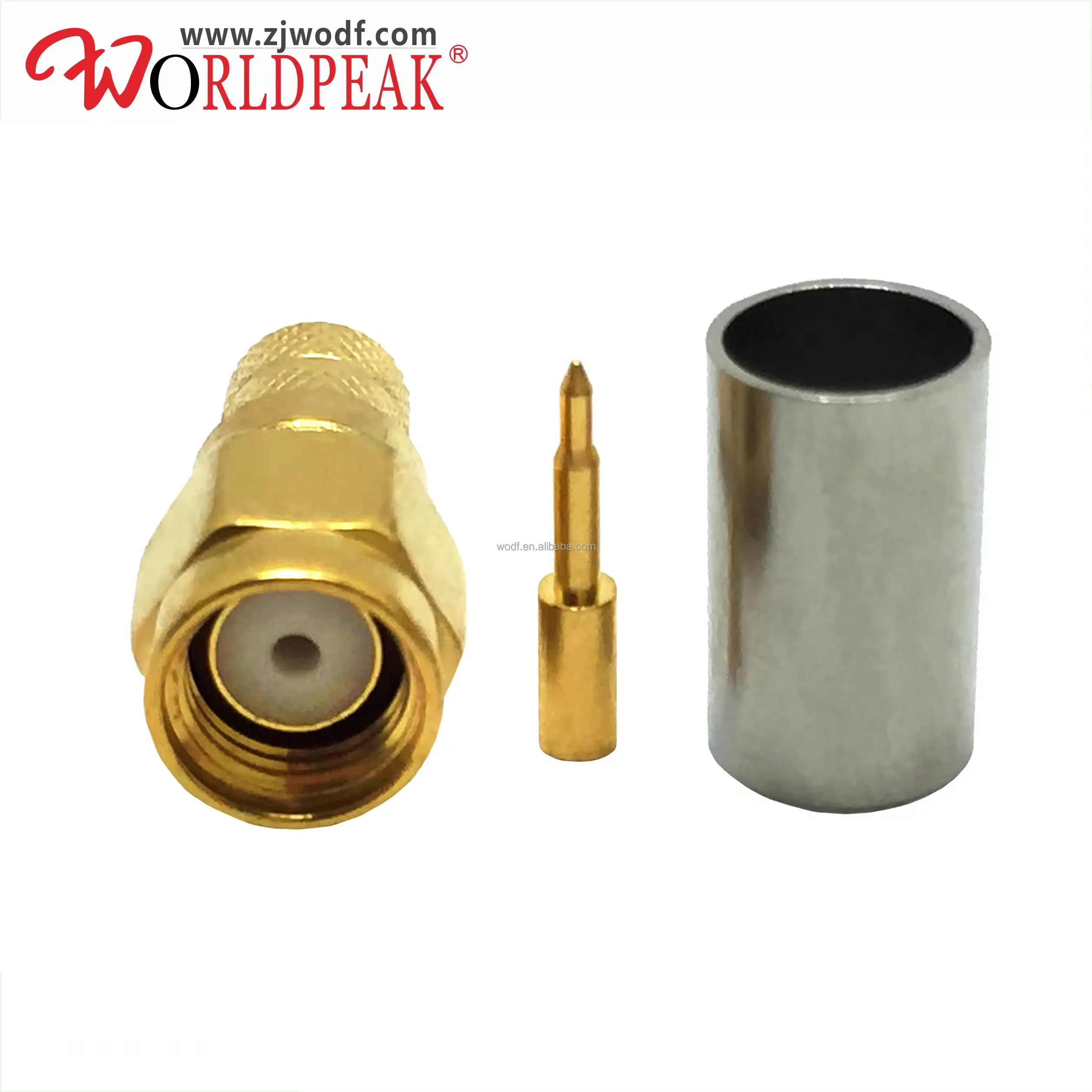 RF Connector RP SMA / SMA Male Plug Female Reverse Pin Crimp Solder for RG5 RG6 5DFB WDFR300 ...