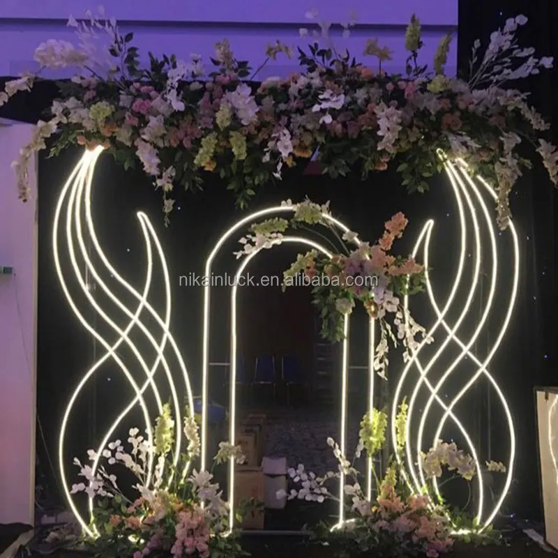 Curve Background Stand Wedding Ceremony Decorations Backdrop Stand ...