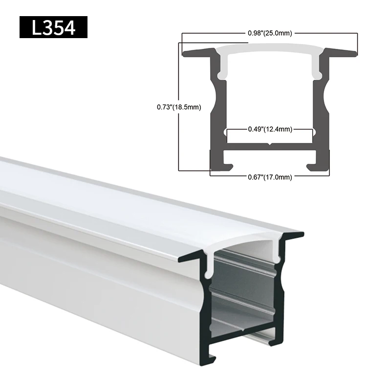 U Shape Alu Perfil Housing Led Lamp Strip Recessed Aluminum Channel Led ...
