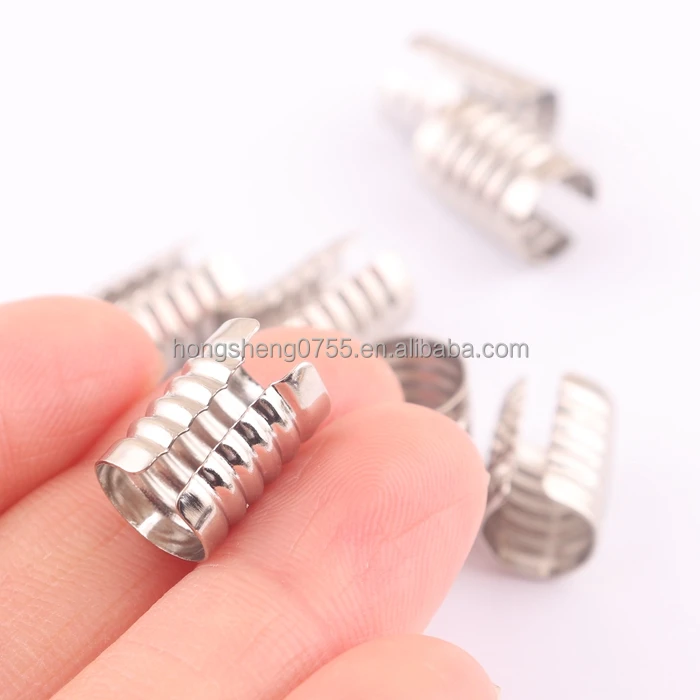 Metal Round Cord Rope End Clamp Clip For Webbing Strap Fastener - Buy ...