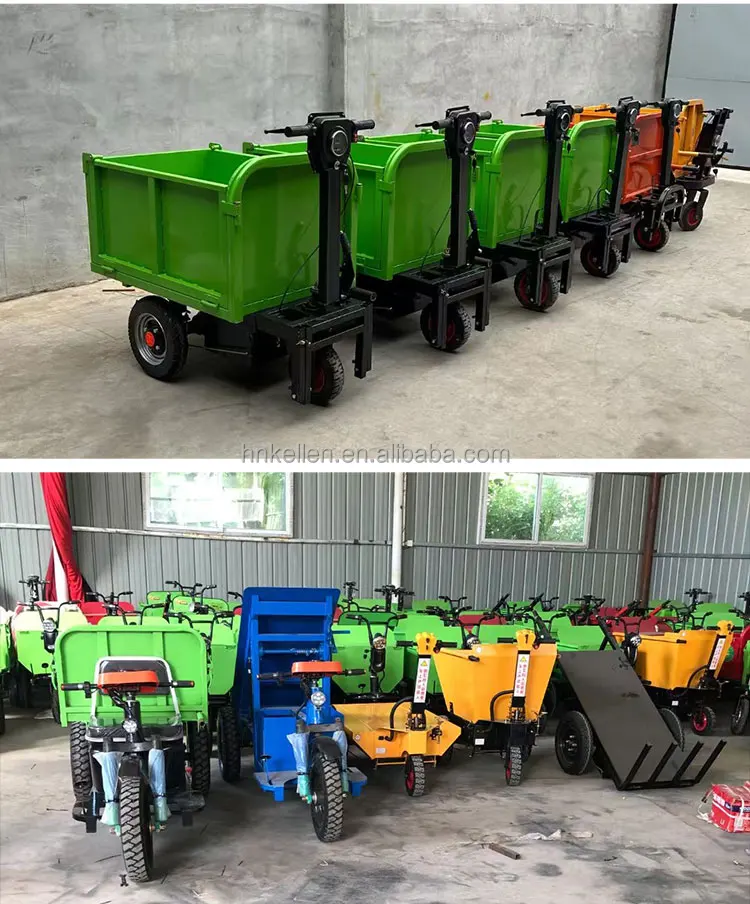 Small Mini Electric Dump Buggy Barrow Concrete Buggies Battery Dumper ...