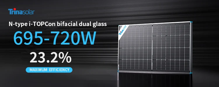 Trina Vertex N-Type Double Glass Photovoltaic Solar Panels 695w 700w ...