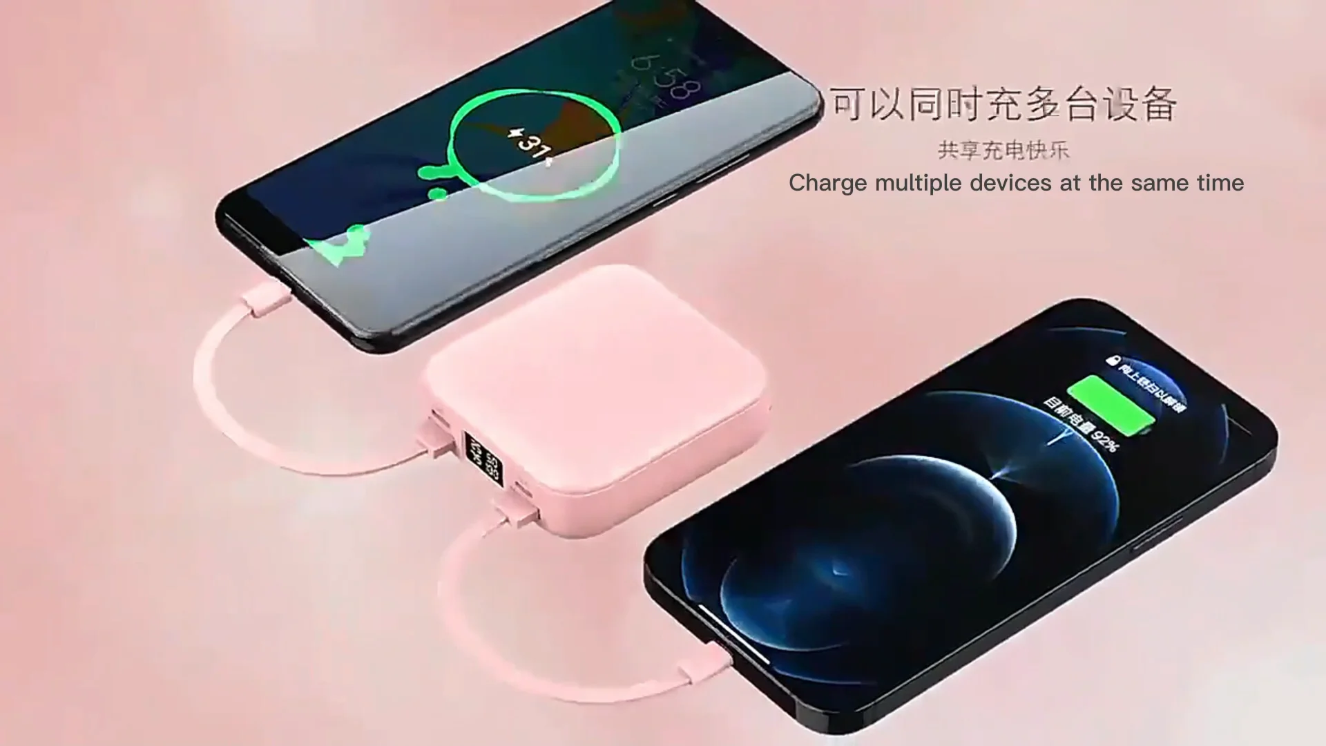 Slim Portable Battery Power Banks 20000mah 3 Usb Port Detachable ...