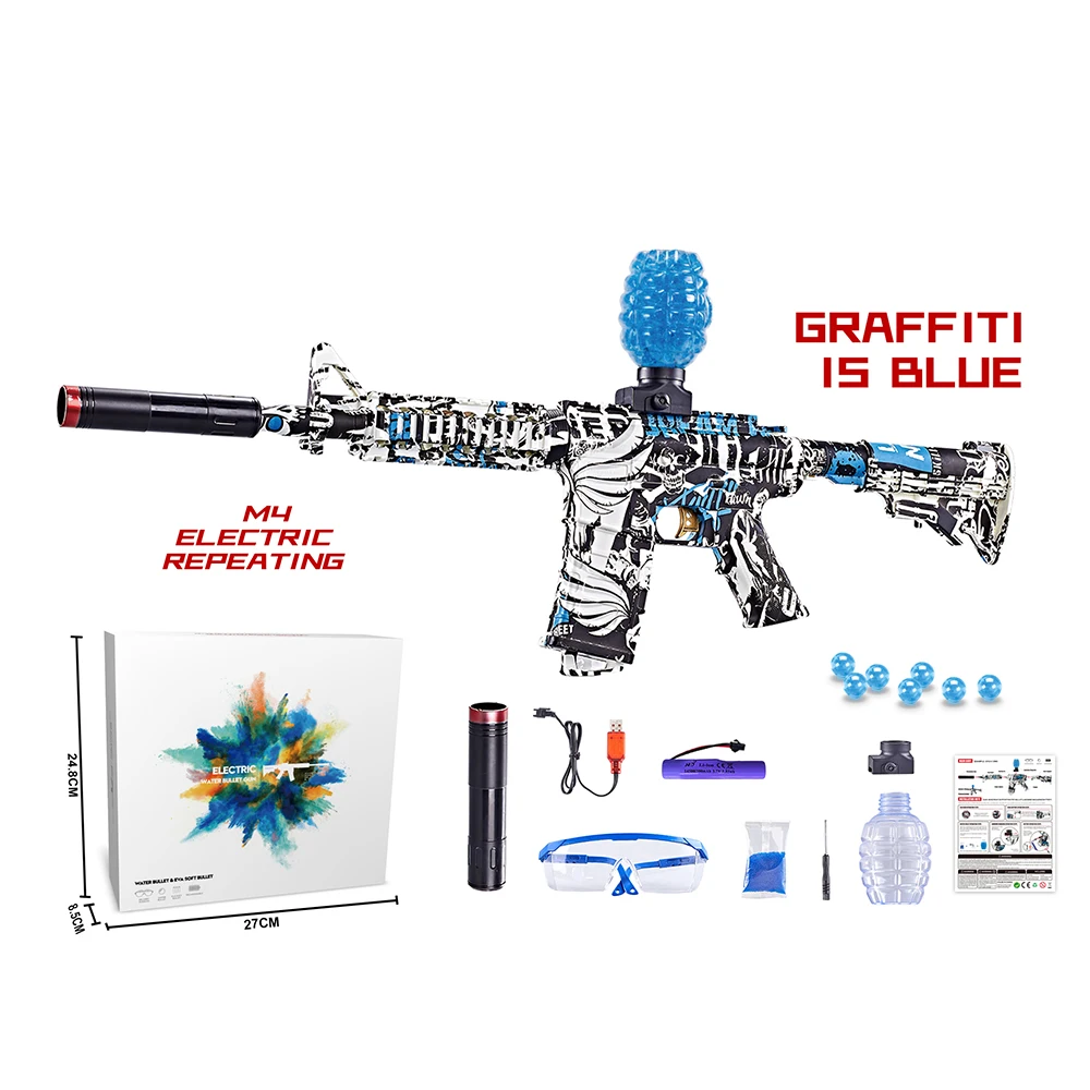 Gel Ball Blaster M416 Toy Gun M4 Pro High Capacity Electric Gel Ball Gun Automatic Water Ball ...