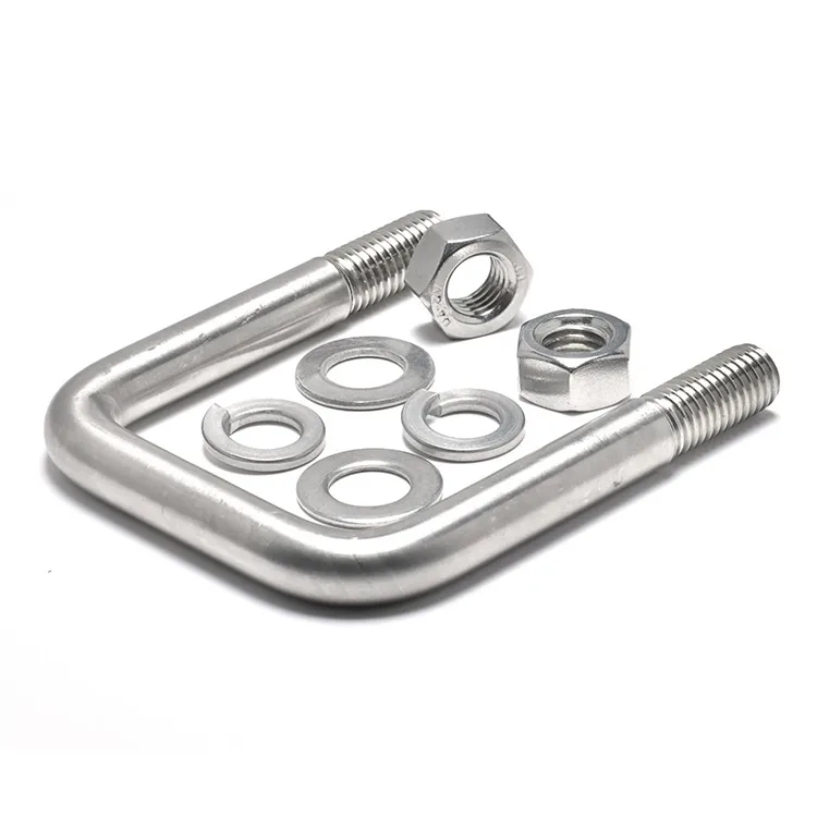 M3-M8 Stainless Steel Square U-Bolt Exhaust Pipe Clamp - Plain Finish ...